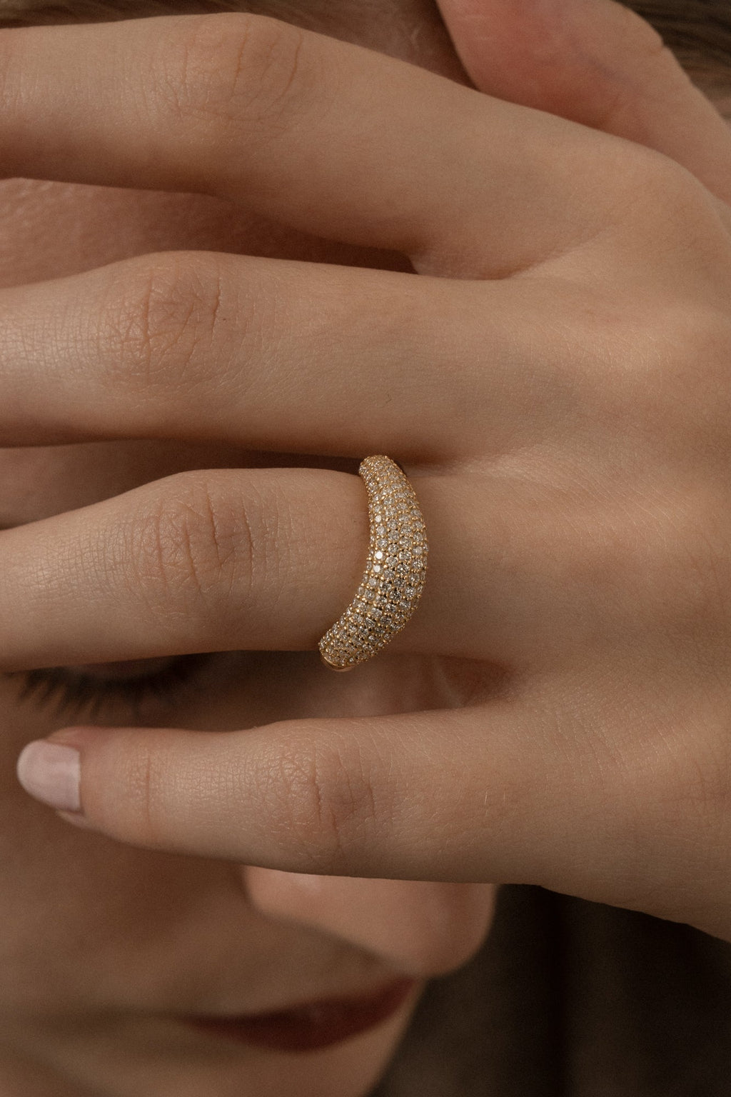 Pave Wave Dome Ring [Bridal Edition] - PRMAL