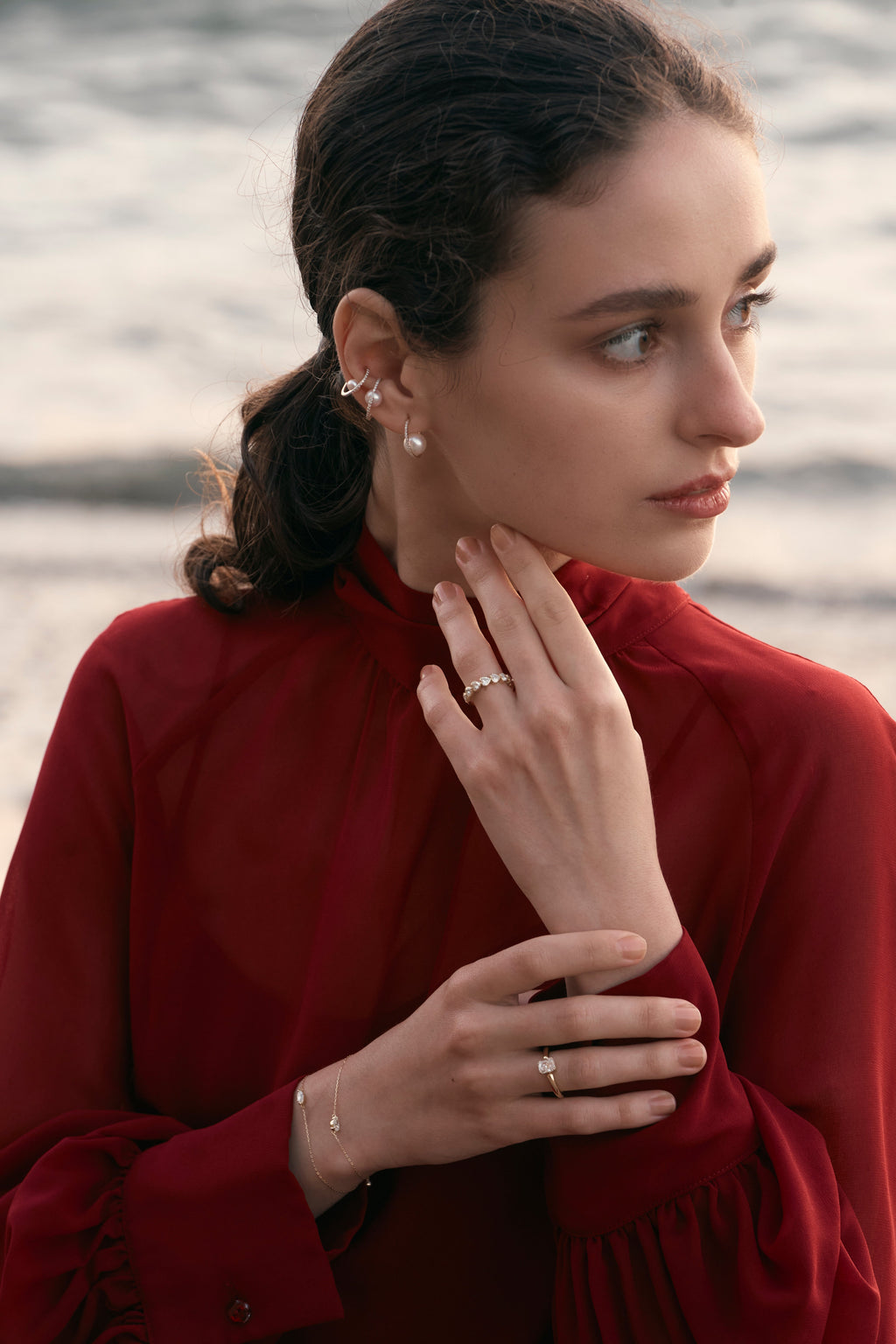 Heart Half Eternity Ring [Bridal Edition] - PRMAL