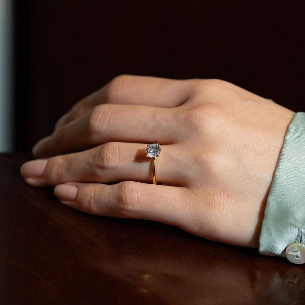 Alta Solitaire Plain Ring - PRMAL