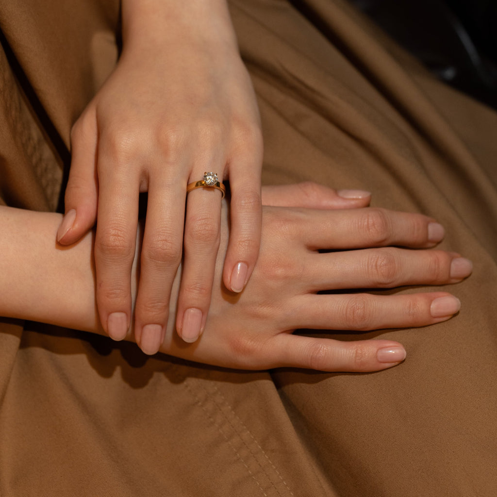 Rineia Solitaire Bold Flat Ring - PRMAL