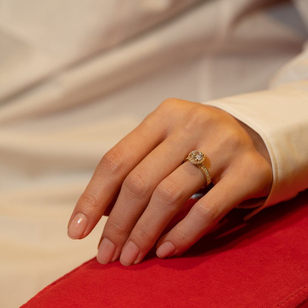 Melissa Halo Bold Pave Flat Ring - PRMAL