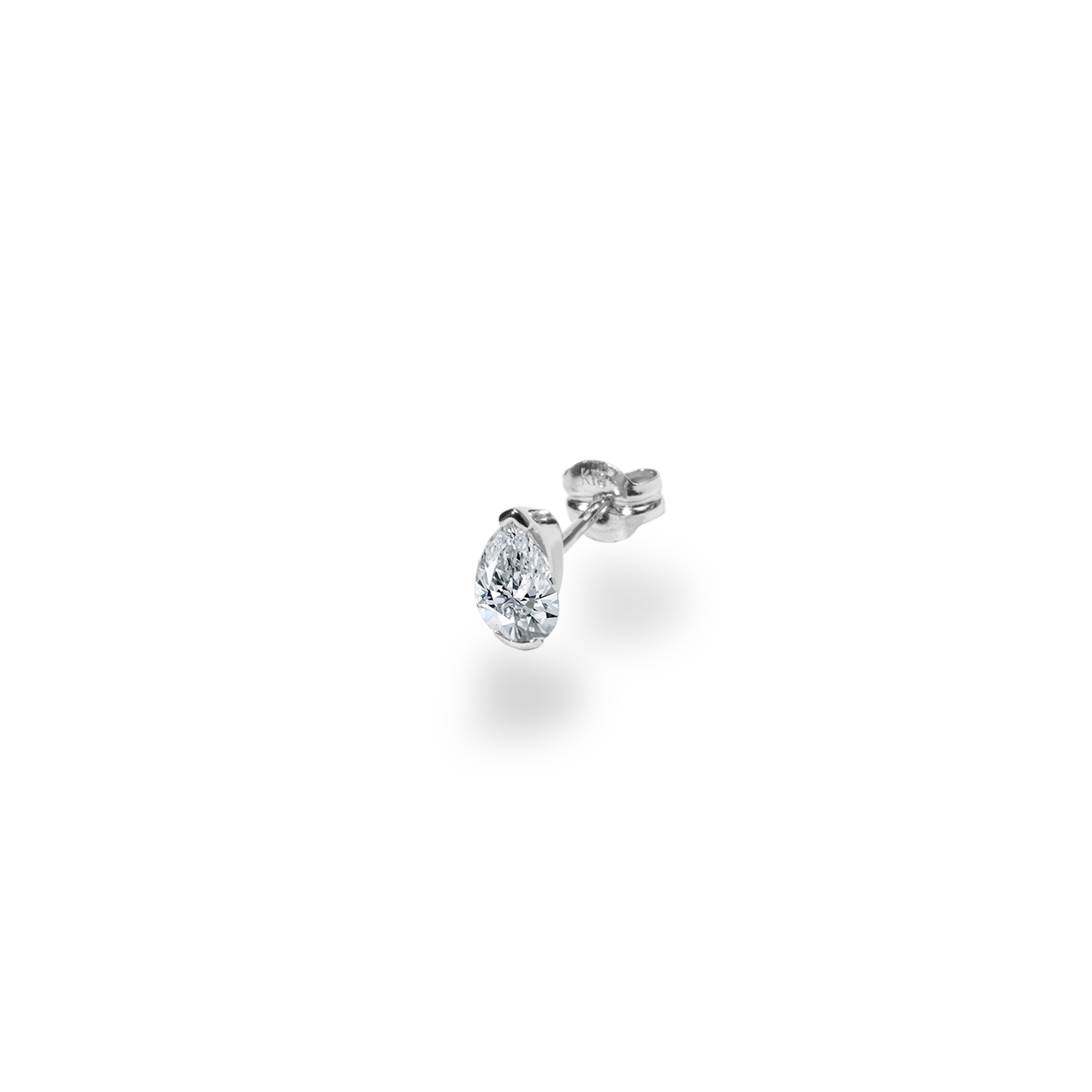 Facet 0.5ct Pear Stud - PRMAL